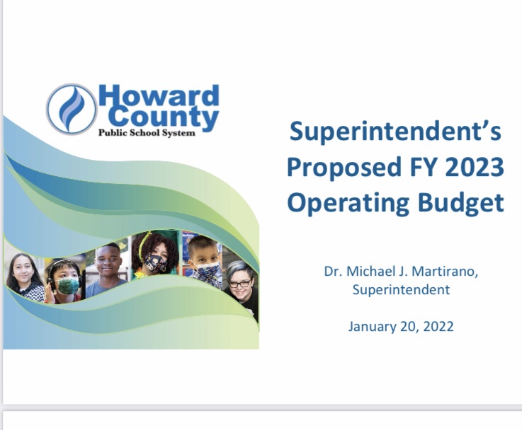 superintendent 2023 HCPSS budget | Dr. Chao Wu